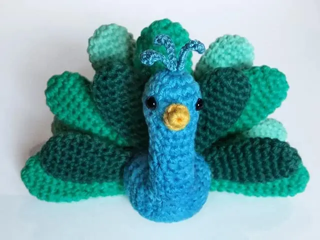 5 Free Crochet Peacock Amigurumi Patterns - BrightBeeCraft.com